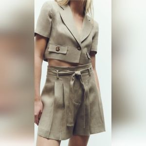 Zara | Shorts | Zara 0 Linen Outfit | Poshmark